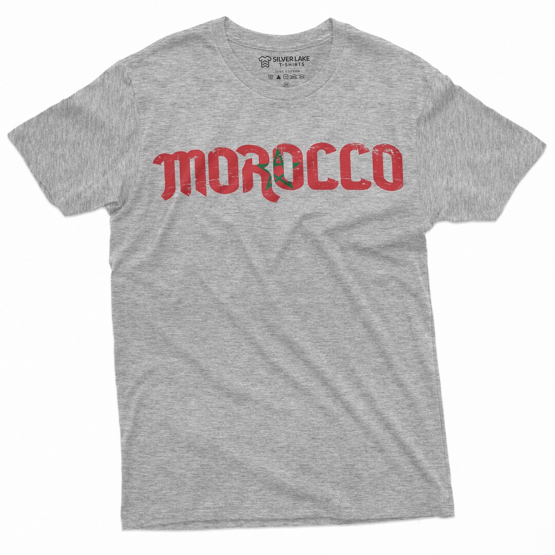 Morocco T-shirt Kingdom of Morocco Flag Tee Mens Shirt Patriotic ...