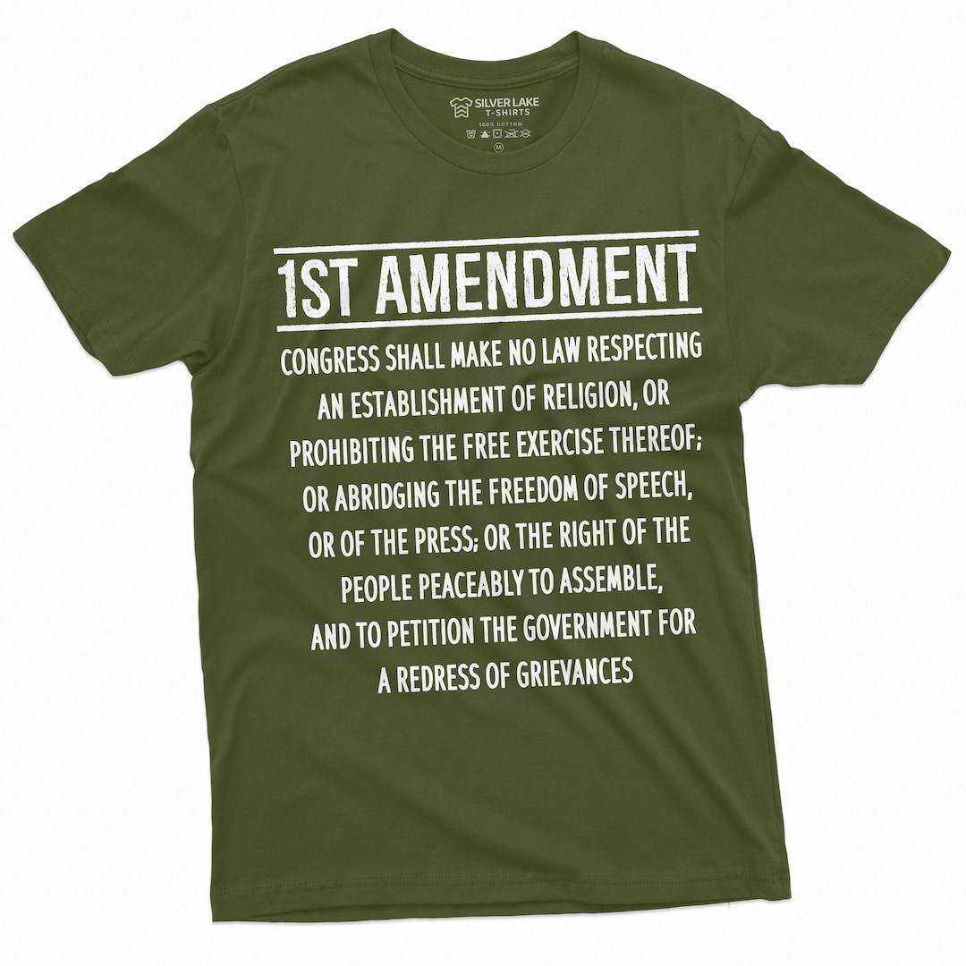 Patriotic Constitution T-shirt 1st Amendment Freedom of Speech ...