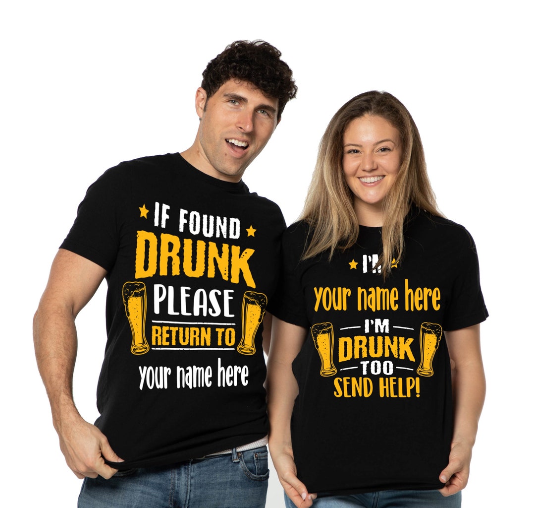 Custom Add Your Name Couple Tee Shirts Drinking Party Wife Girlfriend ...
