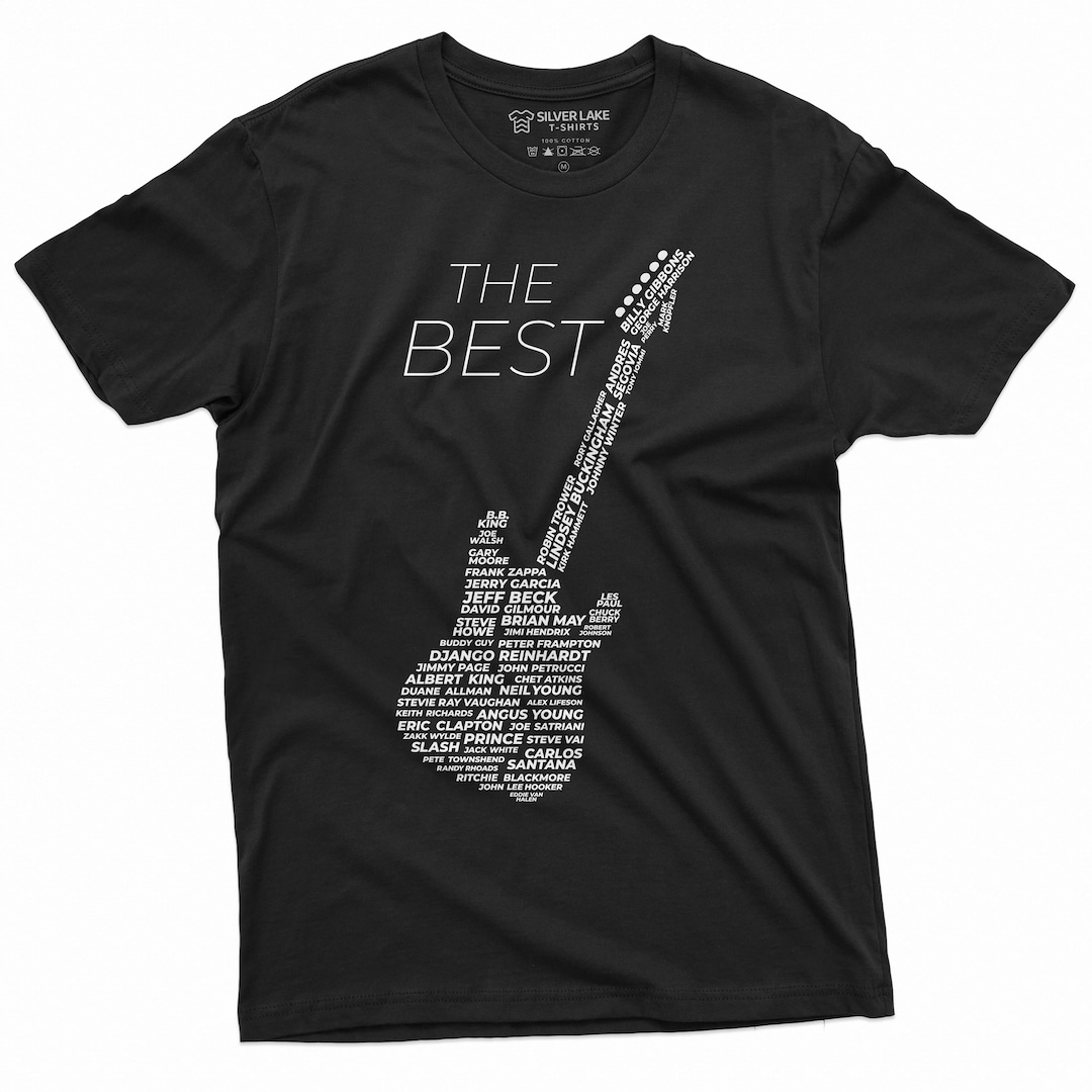Mens Guitar Player T-shirt Music Band Country Rock Jazz Tee Shirt ...