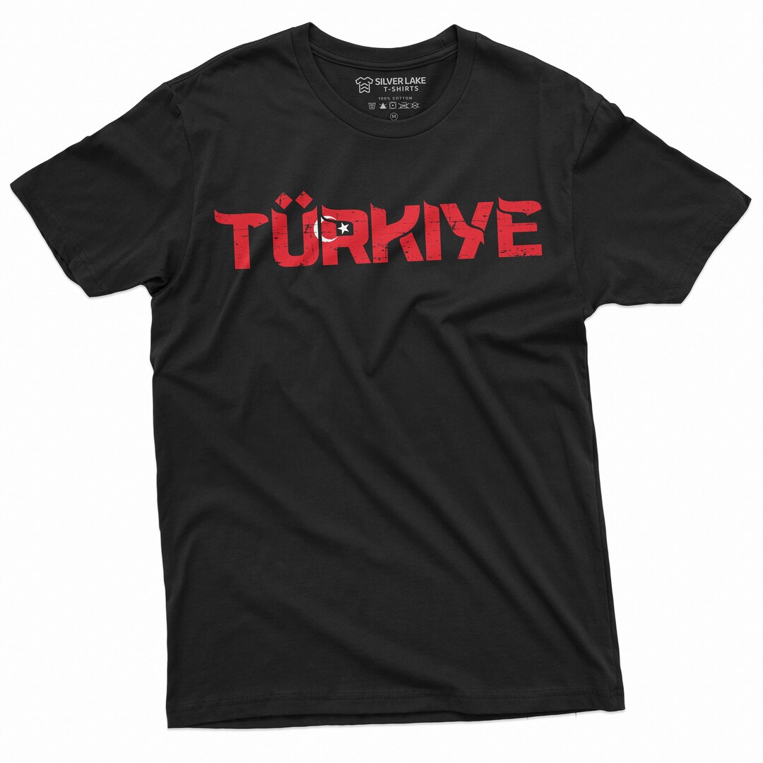 Men's Turkey Turkiye T-shirt Türkiye Republic Tee Mens Shirt Flag State Emblem Turkish Flag Tee ...