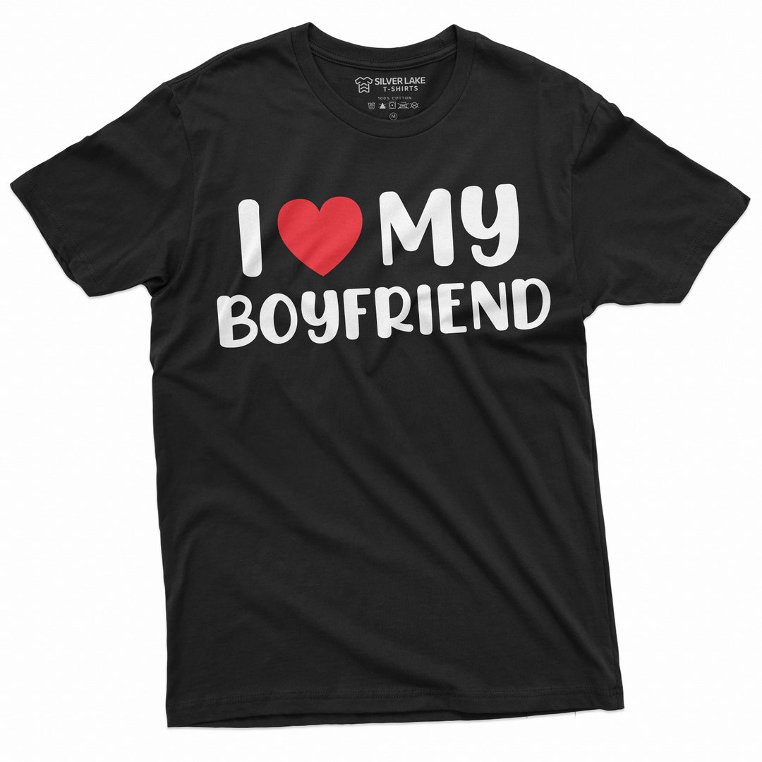 Valentine's Day Funny I Love My Boyfriend Tee Shirt Valentine's Gift ...