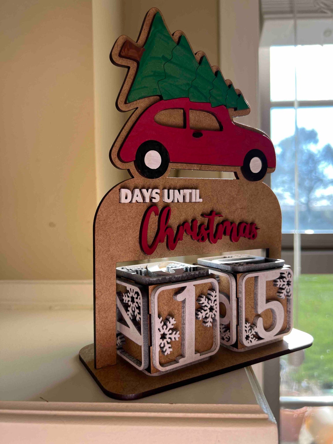 Christmas Countdown Blocks | Holiday Christmas Decor| Days Till Santa ...