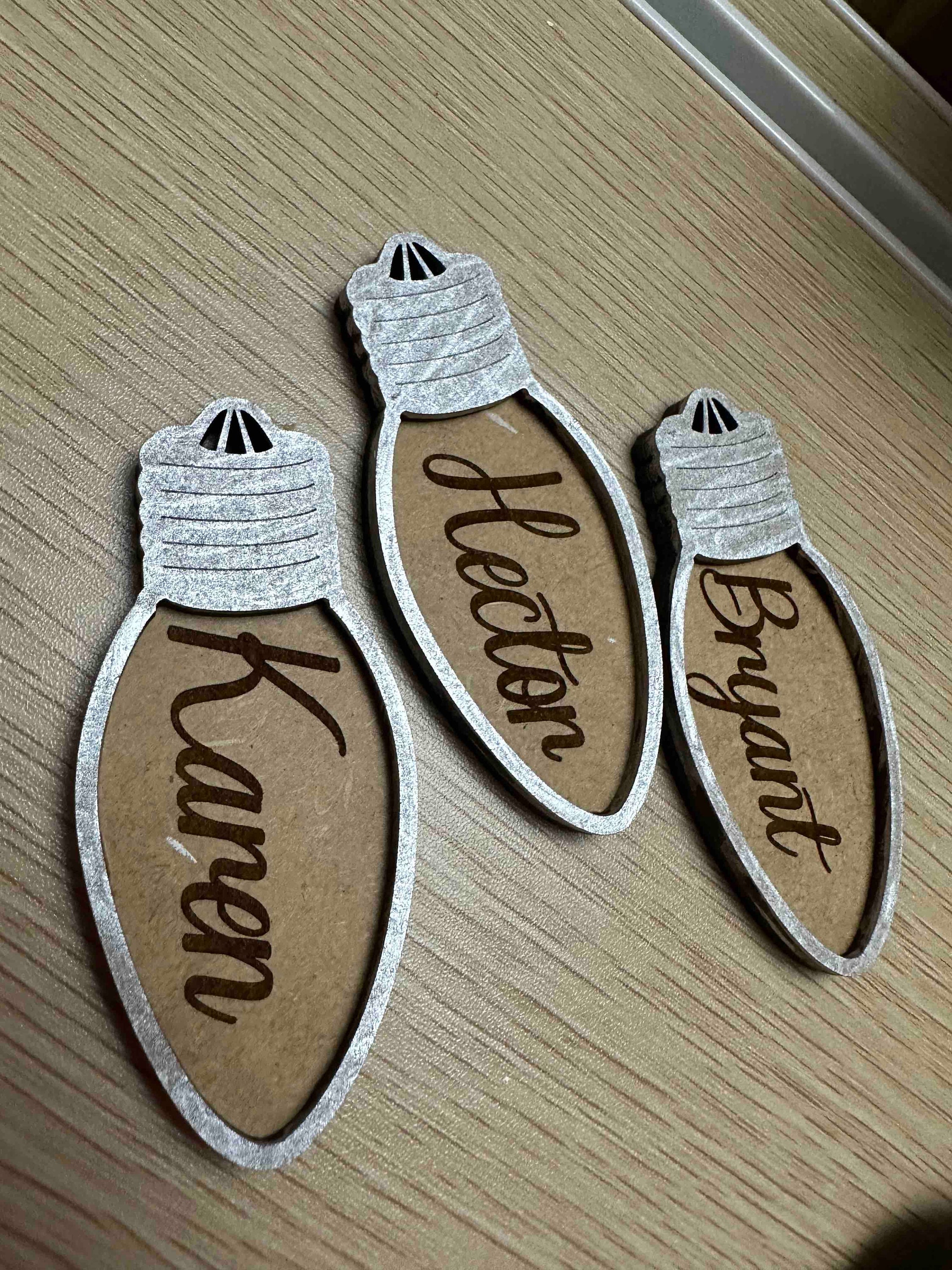 Christmas Ornament ----christmas Light Bulb Ornament ---- Personalized ...