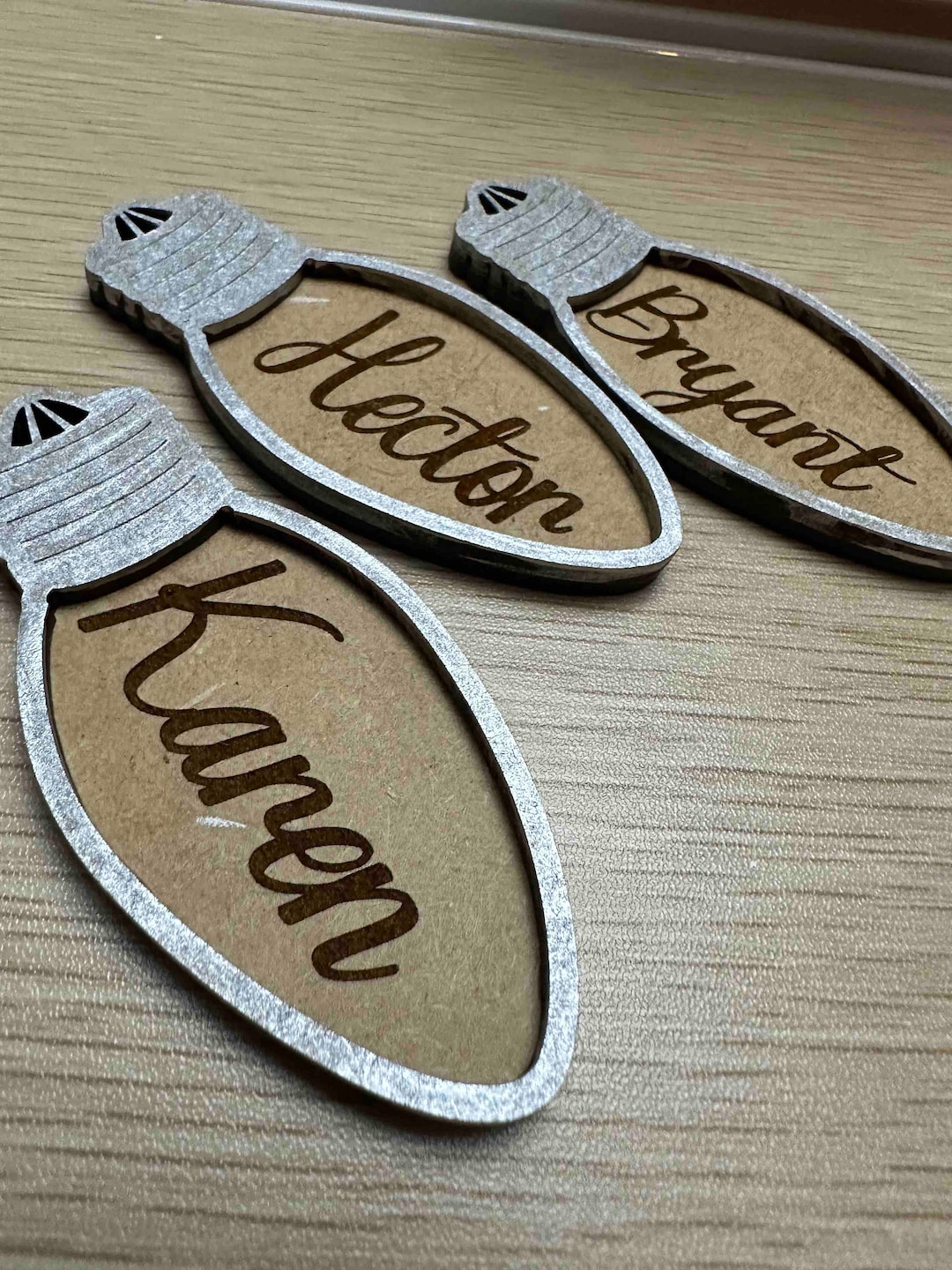 Christmas Ornament ----christmas Light Bulb Ornament ---- Personalized ...