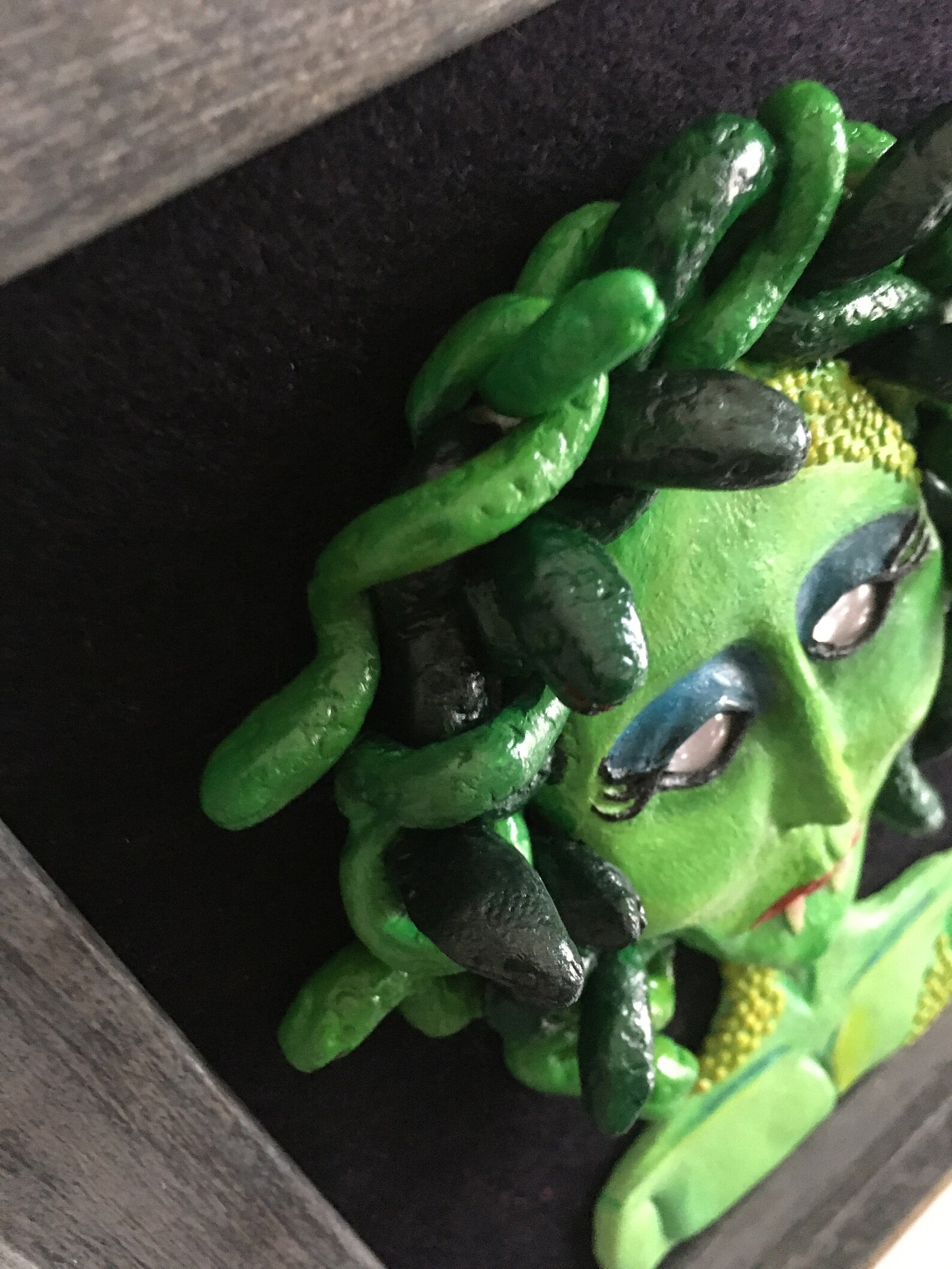 Medusa Wall Art Polymer Clay Medusa Sculpture Framed Art | Etsy