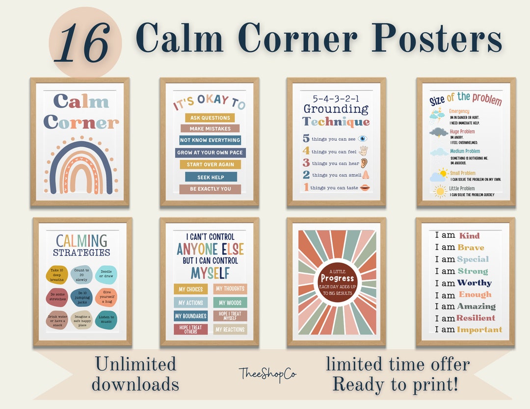 Calm Corner Digital Bundle/posters/inspire/selflove Posters/teacher ...