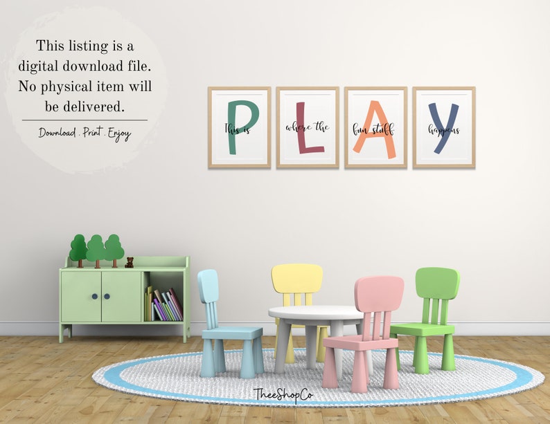Playroom Posters/digital Wall Art/play Time Posters/sale/wall Decor ...