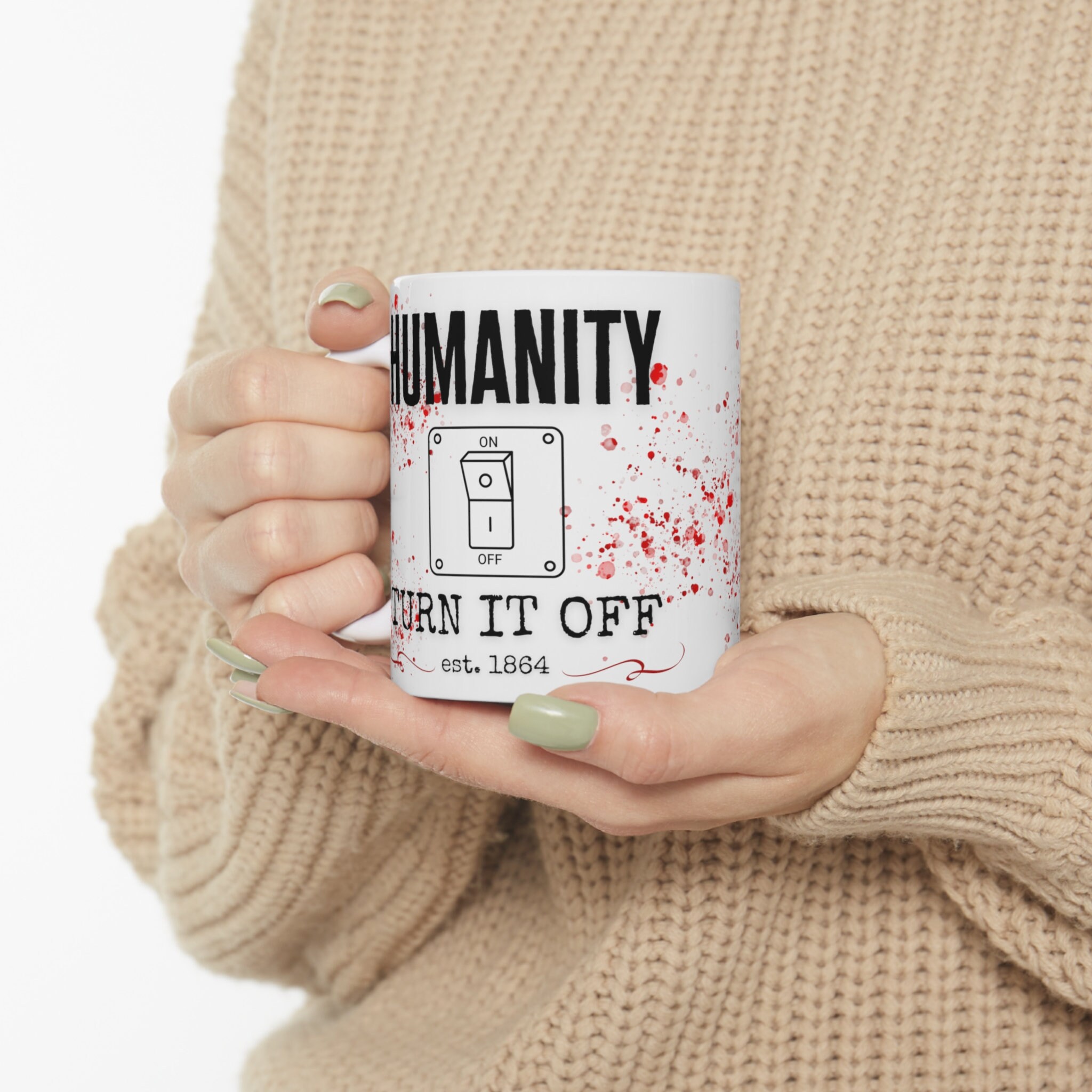 Humanity Turn It off Mug/salvatore/vampire Diaries/mugs/damon/stefan ...