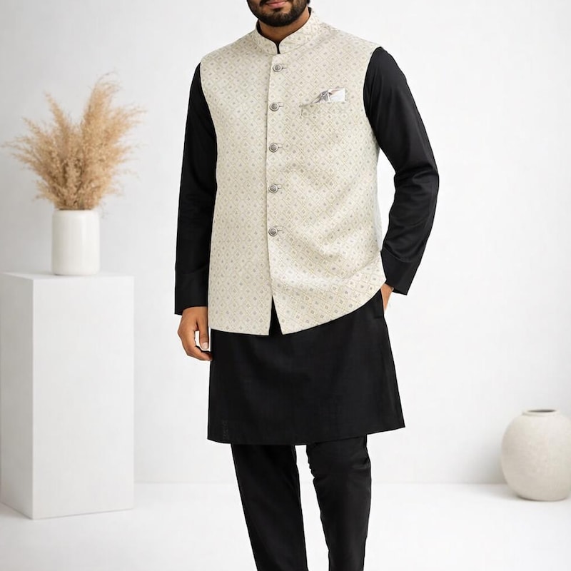 Ivory Mens Waistcoat - Etsy UK