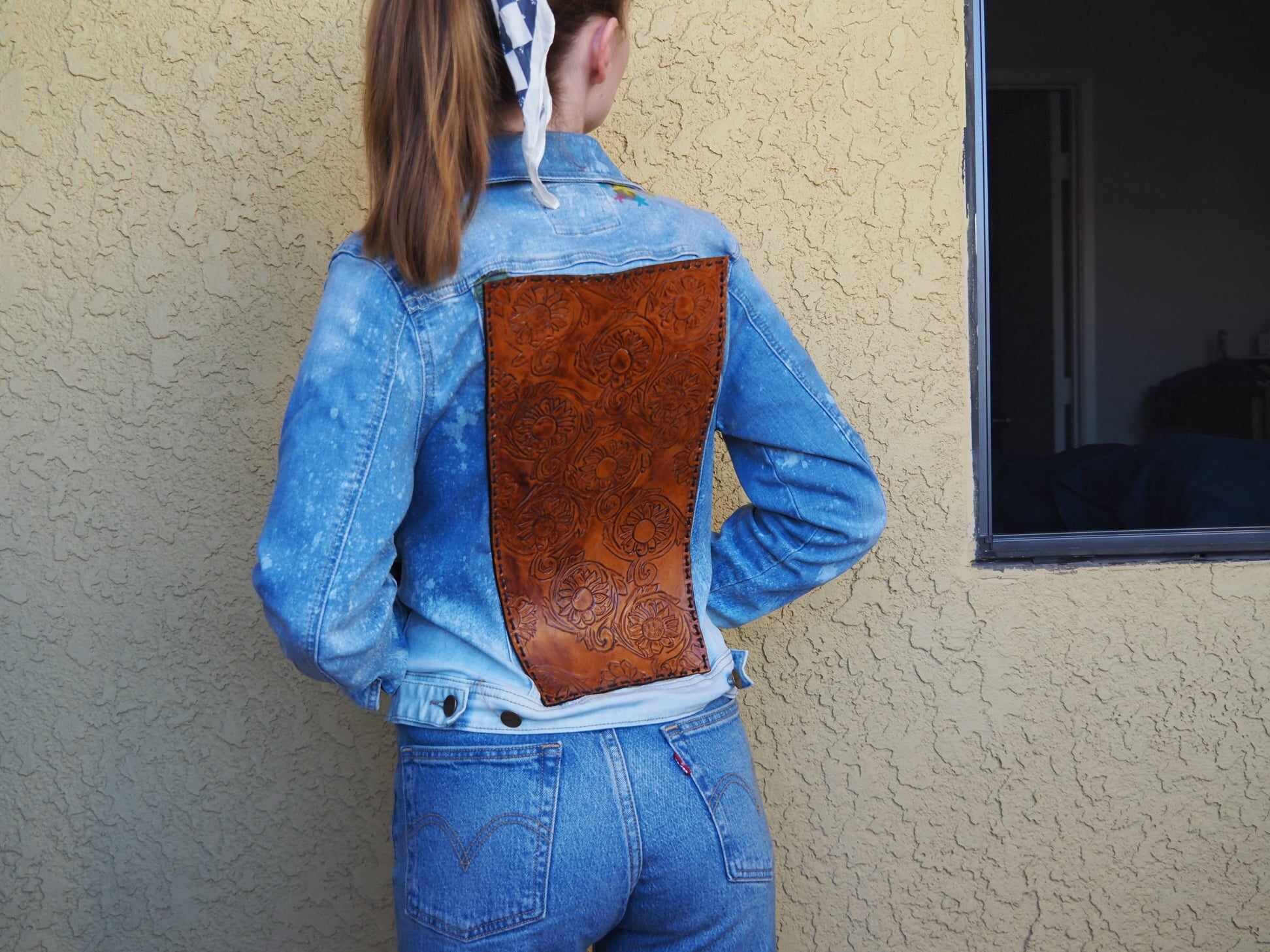Denim and Leather Jacket - Etsy