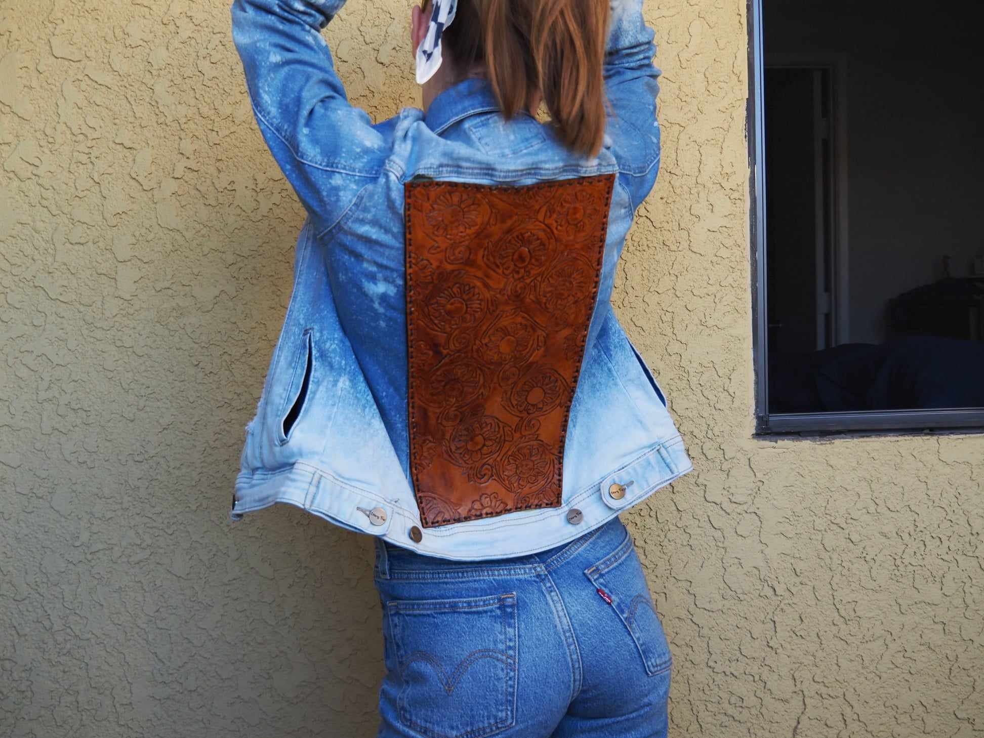 Denim and Leather Jacket - Etsy