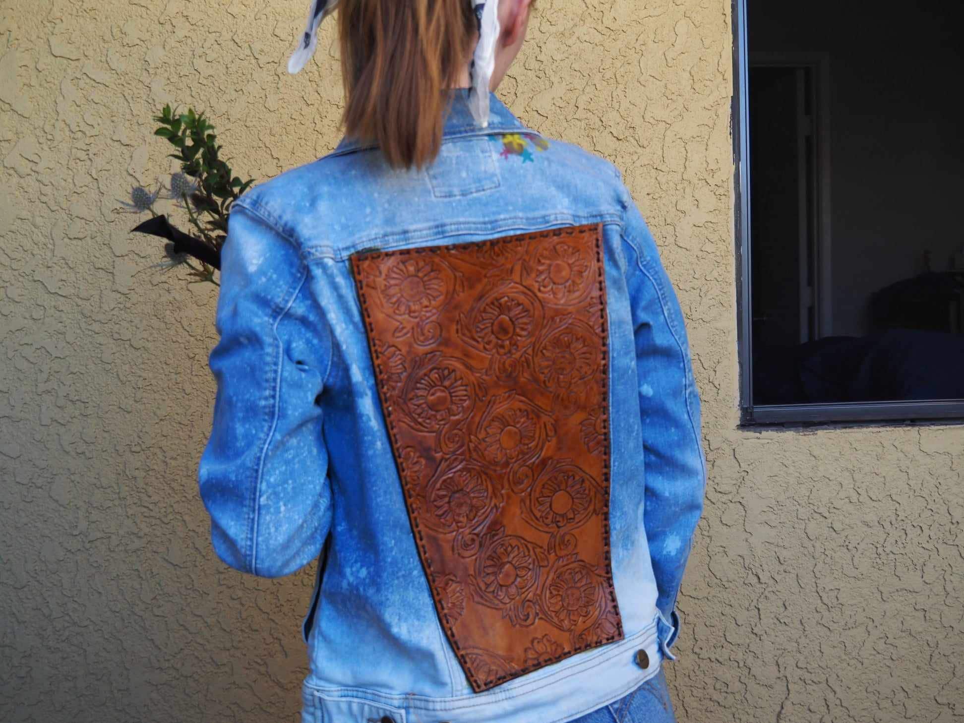 Denim and Leather Jacket - Etsy