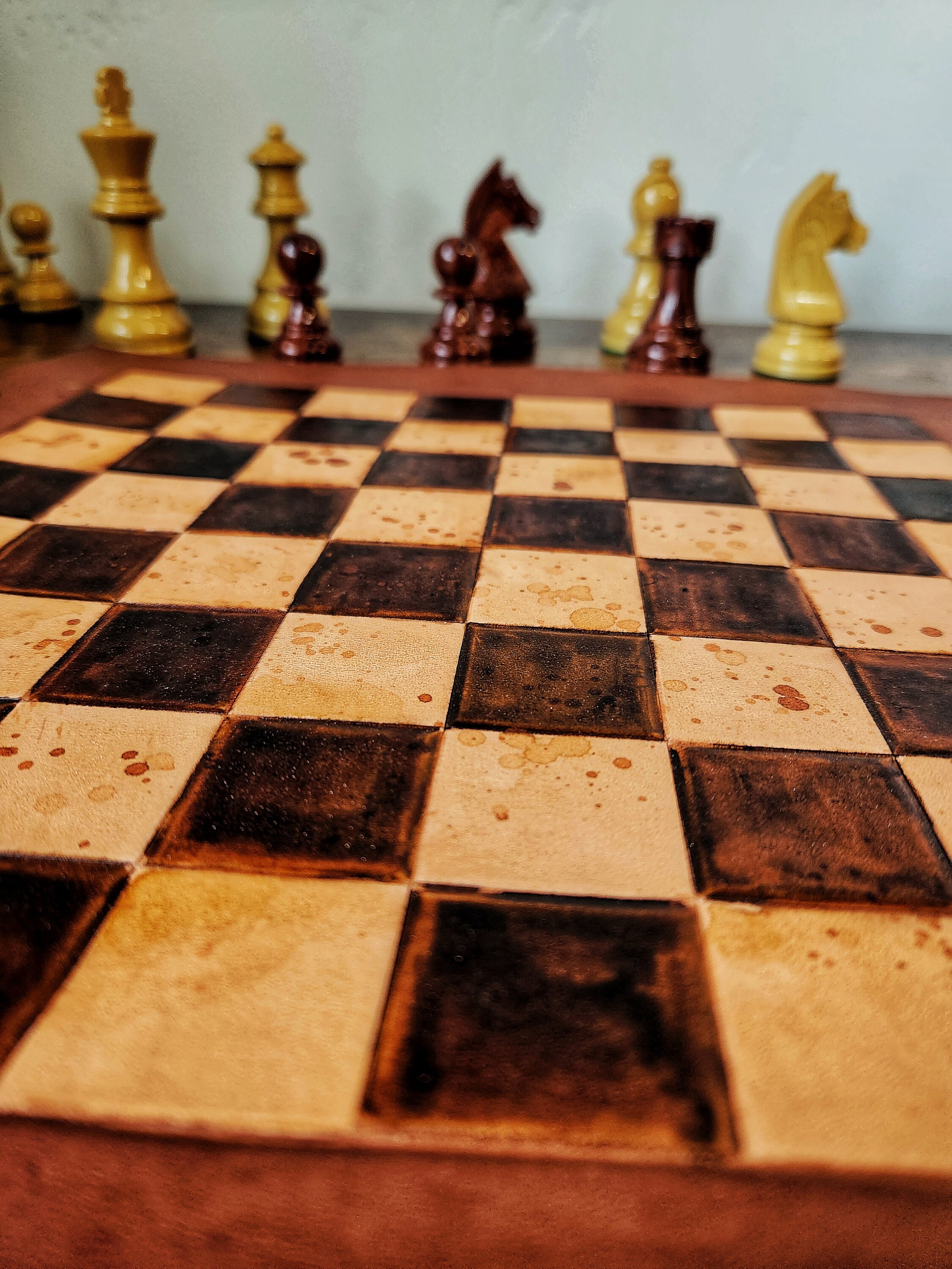 Leather Chess Board - Etsy