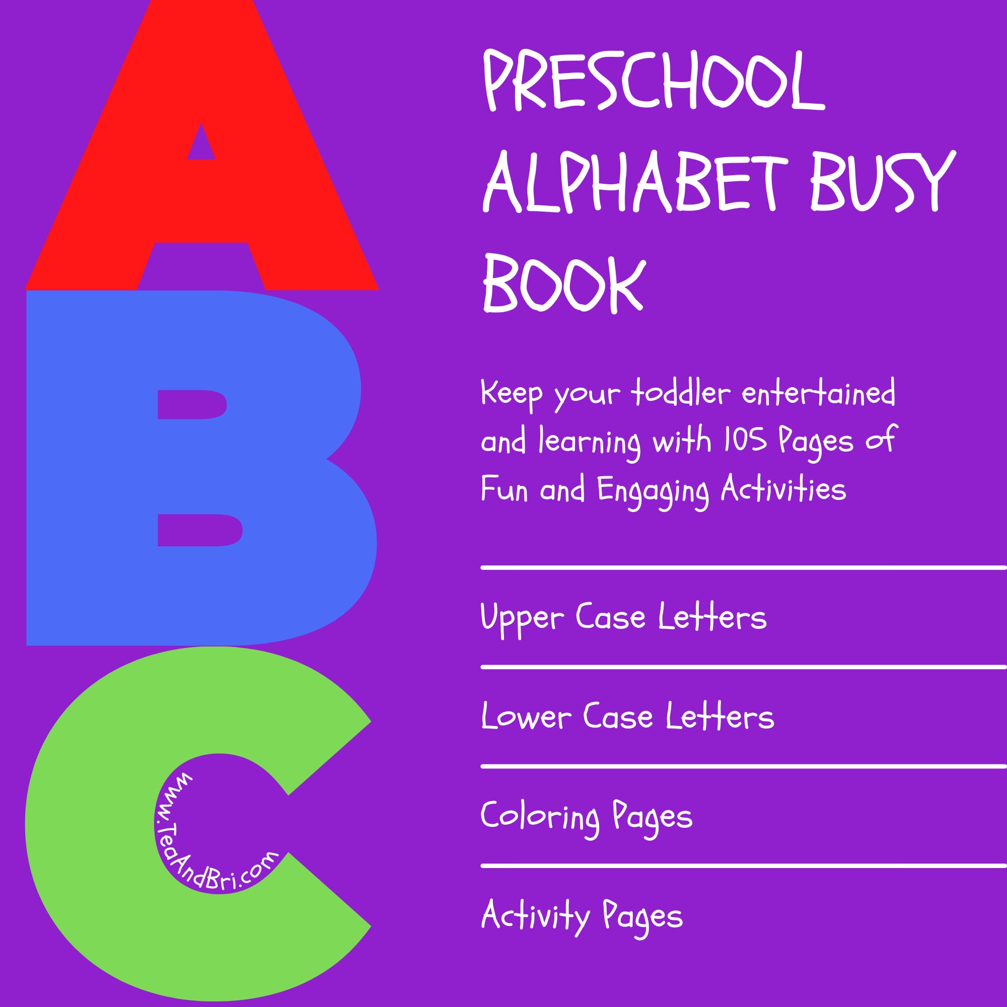Toddler Busy Book: My Big Book of Letters, Coloring, and Activities - Etsy