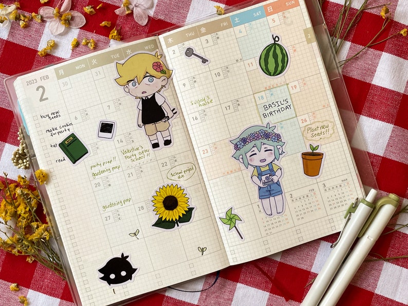 Omori Character Vinyl Sticker Sheets - Etsy