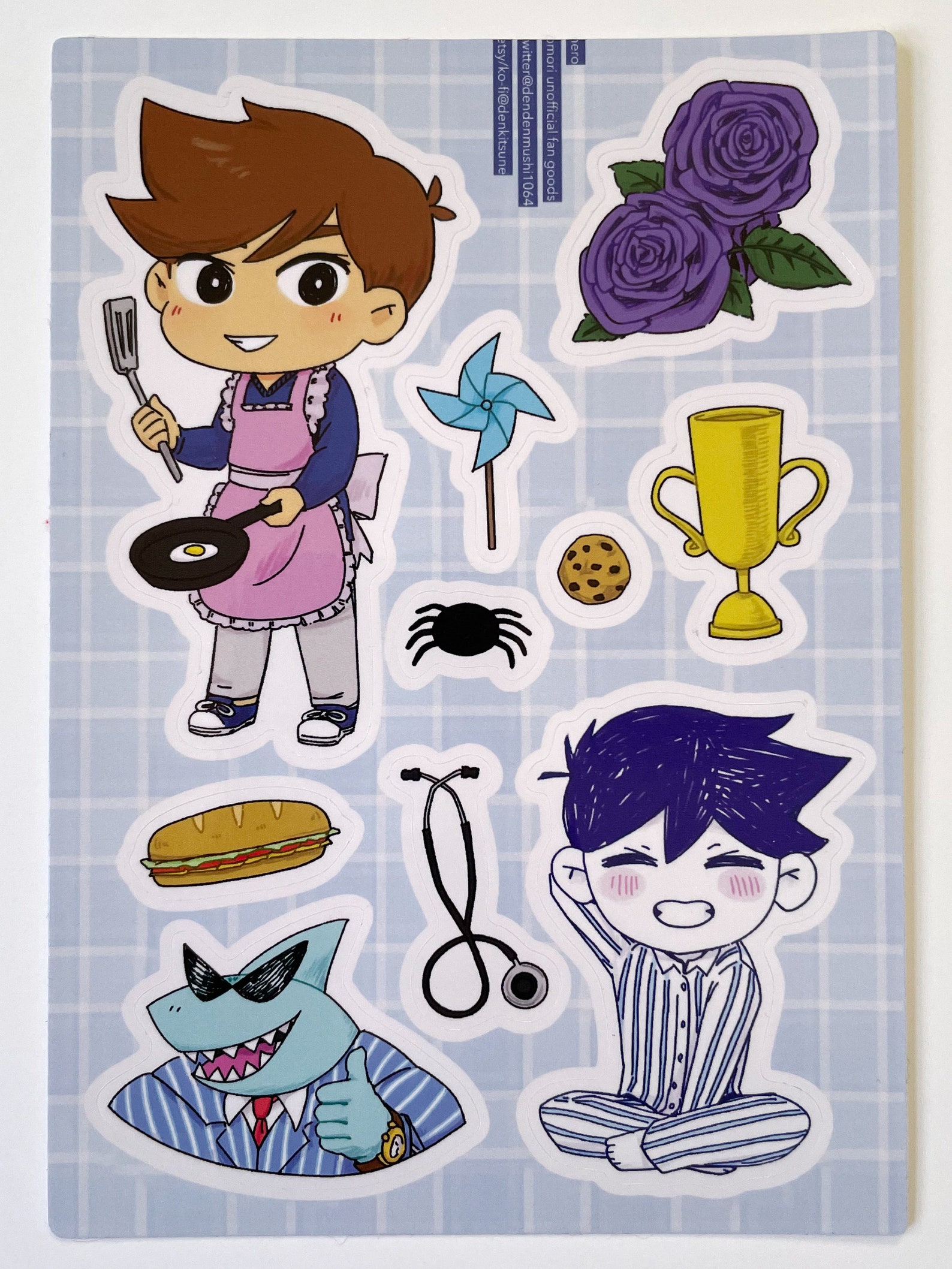 Omori Character Vinyl Sticker Sheets - Etsy