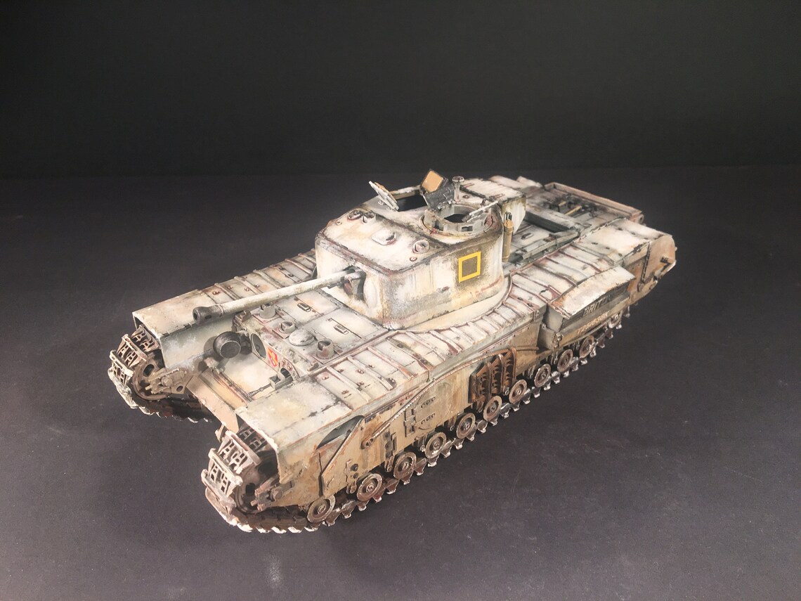 WW2 British Churchill Tank Mk.iv Winter Camouflage - Etsy