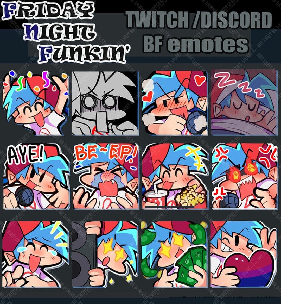 FNF, Friday Night Funkin// Boyfriend Emotes Pre Made - Etsy