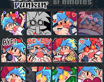 13x ANIMATED FNF, Friday Night Funkin' 'the Boyfriend' Emotes Pre-made ...
