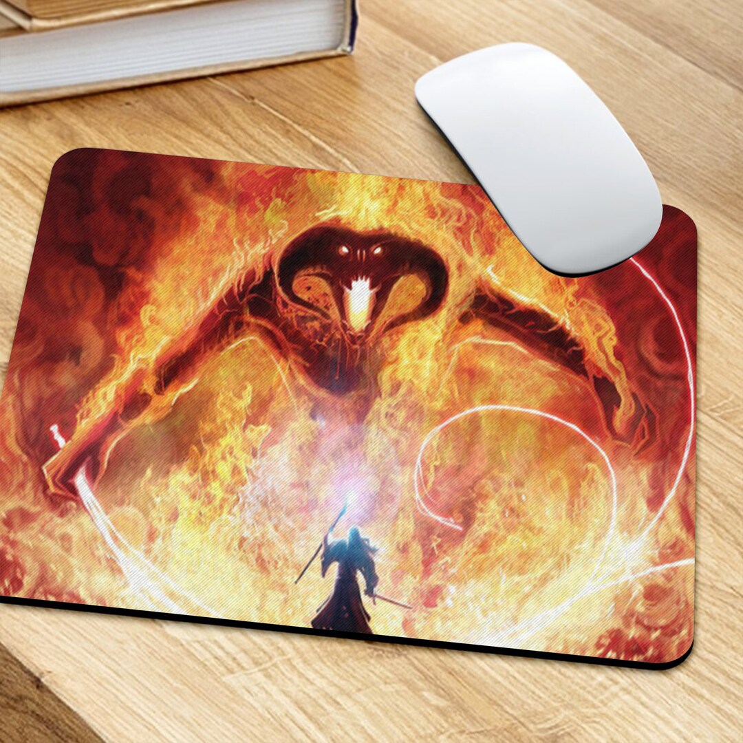Gandalf Vs Balrog Mouse Pad| Lord of the Ring Mouse Mat| Gandalf Mouse ...