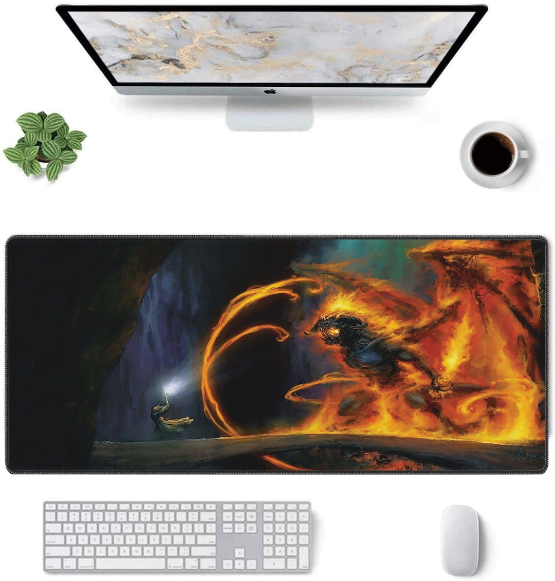 Gandalf Vs Balrog Mouse Pad Gandalf and Balrog Battle Mouse - Etsy