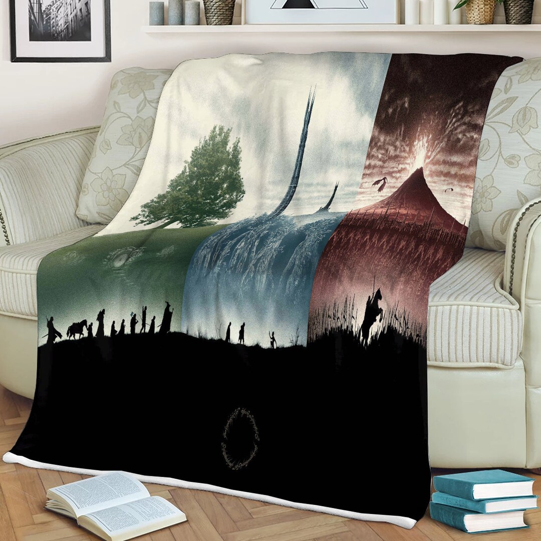Lord of the Rings Blanket Fleece| Full Printed the Hobbit Quilt Blanket ...