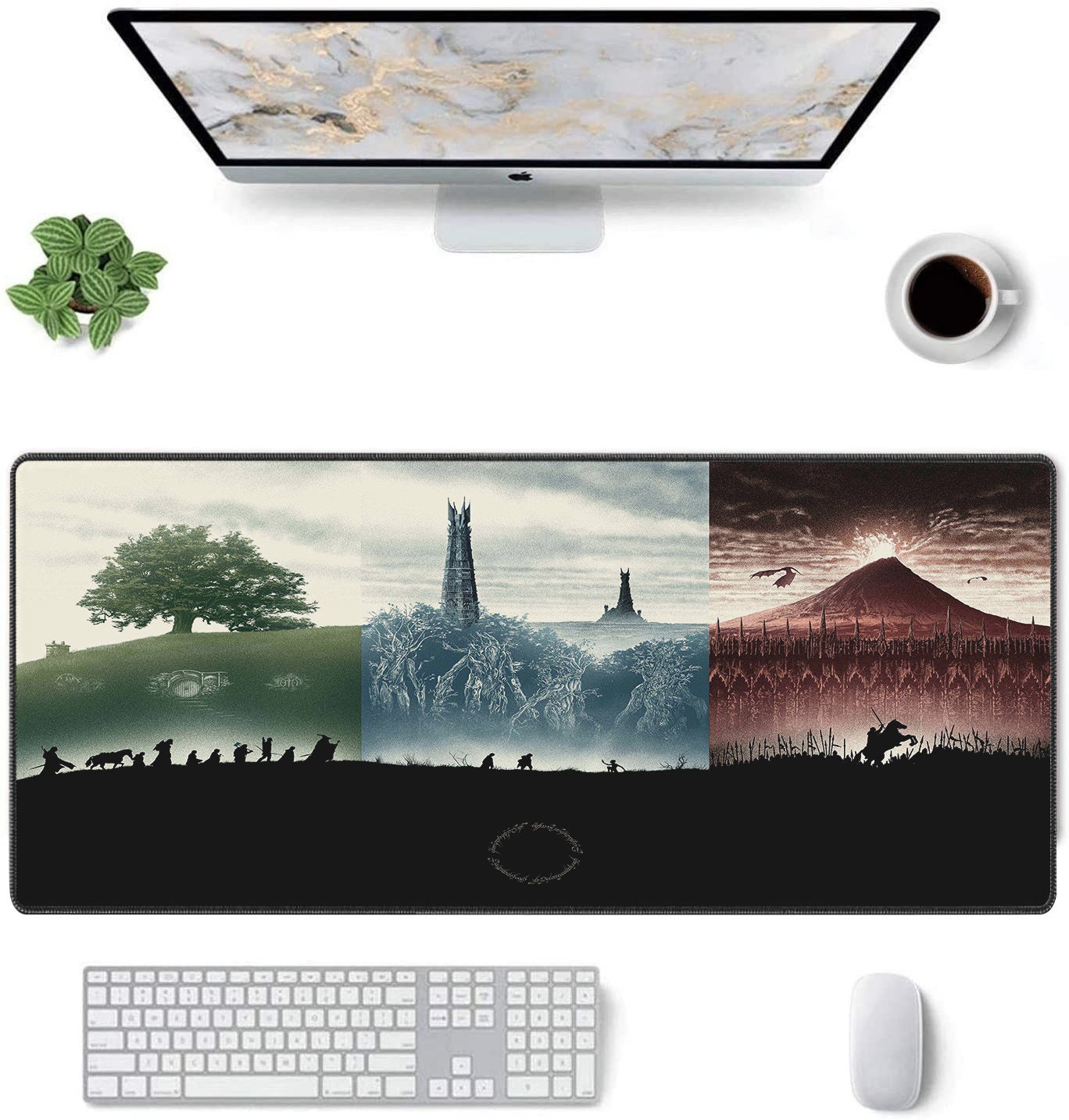 Lord of the Ring Mouse Pad| Trilogy LOTR Mouse Mat for Fan| LOTR Desk ...