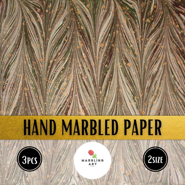 Hand Marbled Paper - Etsy