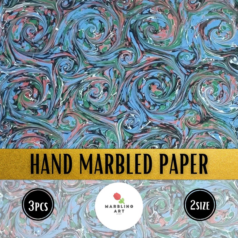 Marbled Paper Book - Etsy