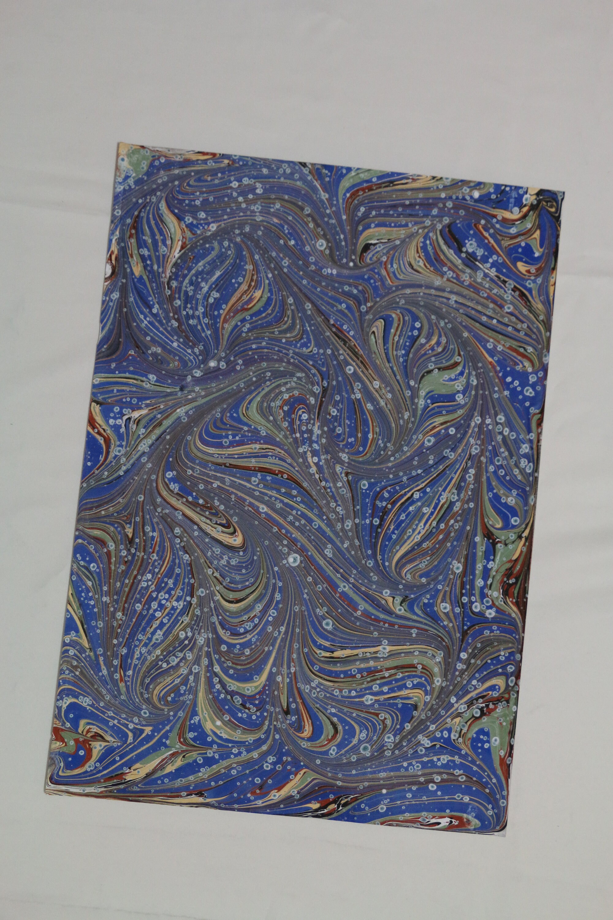 Hand Marbled Paper, Marbling Art Ebru Paper, 3pcs Wave Pattern ...