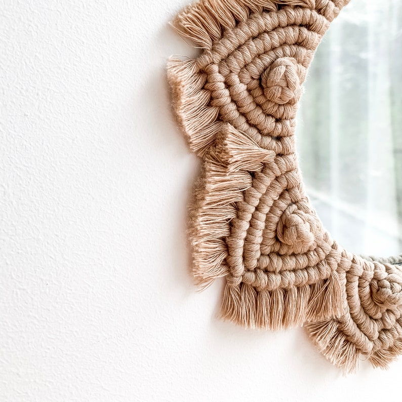 Macrame Mandala Mirror PDF Pattern - Digital Download | DIY Macrame Pattern | Macrame How to ...