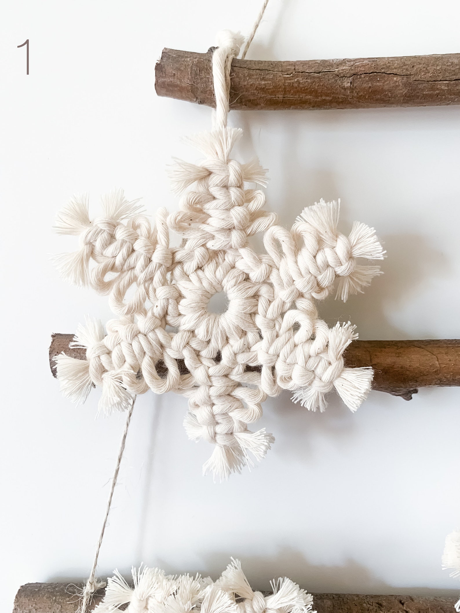 Macrame Snowflake Ornaments PDF Patterns - Set of 3 - Digital Download ...