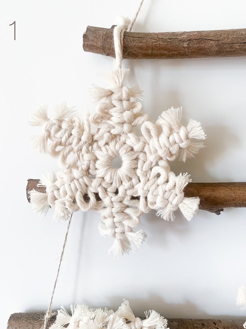Macrame Snowflake Ornaments PDF Patterns Set of 3 Digital - Etsy