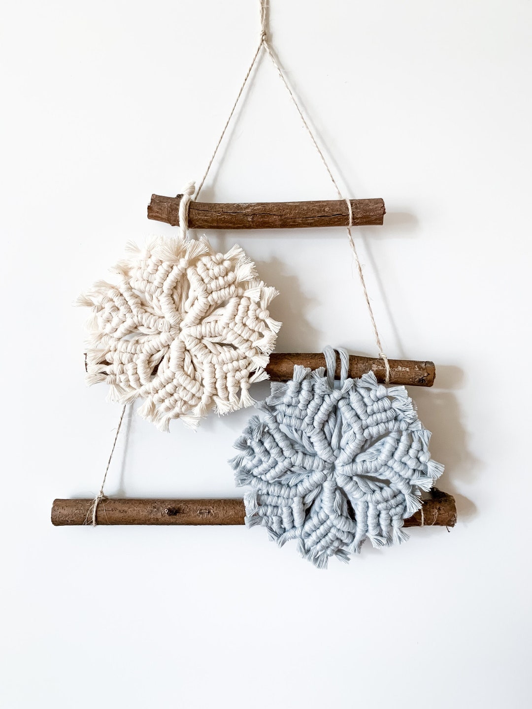 Macrame Snowflake Christmas Ornament PDF Pattern - Digital Download ...