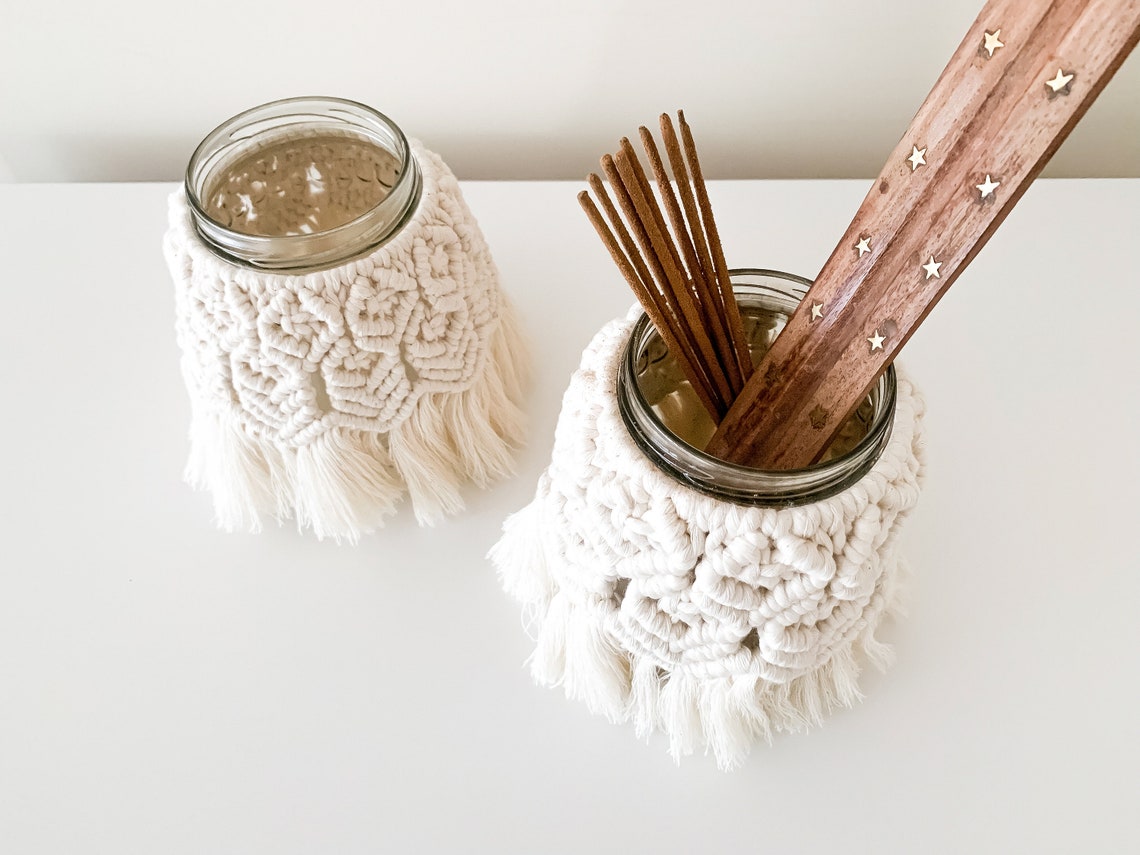 Macrame Jar Cover PDF Pattern Digital Download Macrame Jar - Etsy
