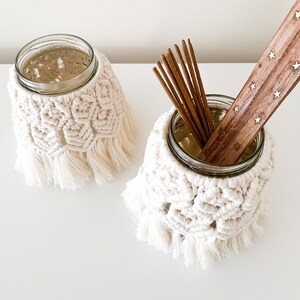 Macrame Jar Cover PDF Pattern - Digital Download | Macrame Jar Skirt ...