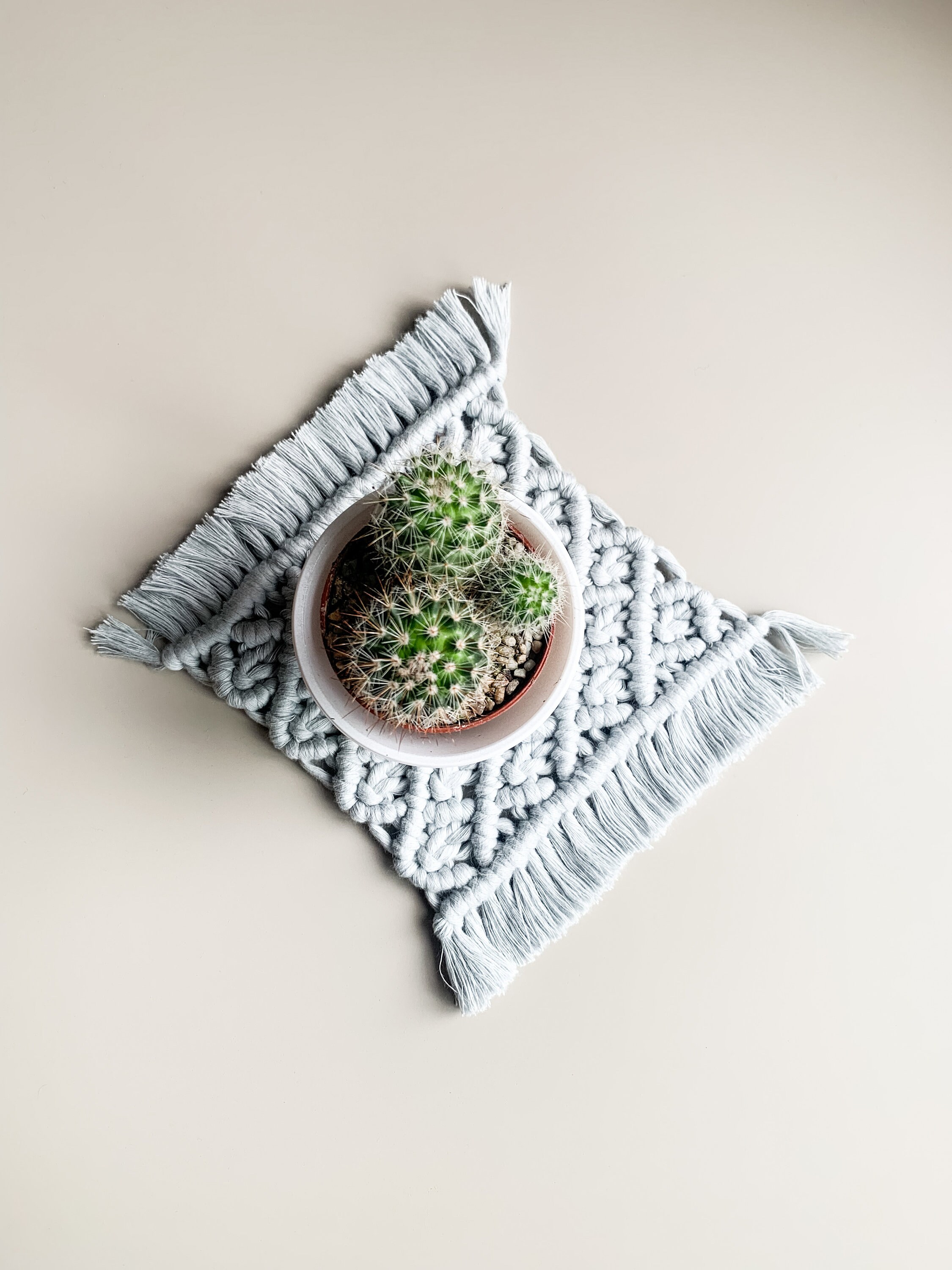 Macrame Coaster PDF Pattern Digital Download DIY Macrame - Etsy