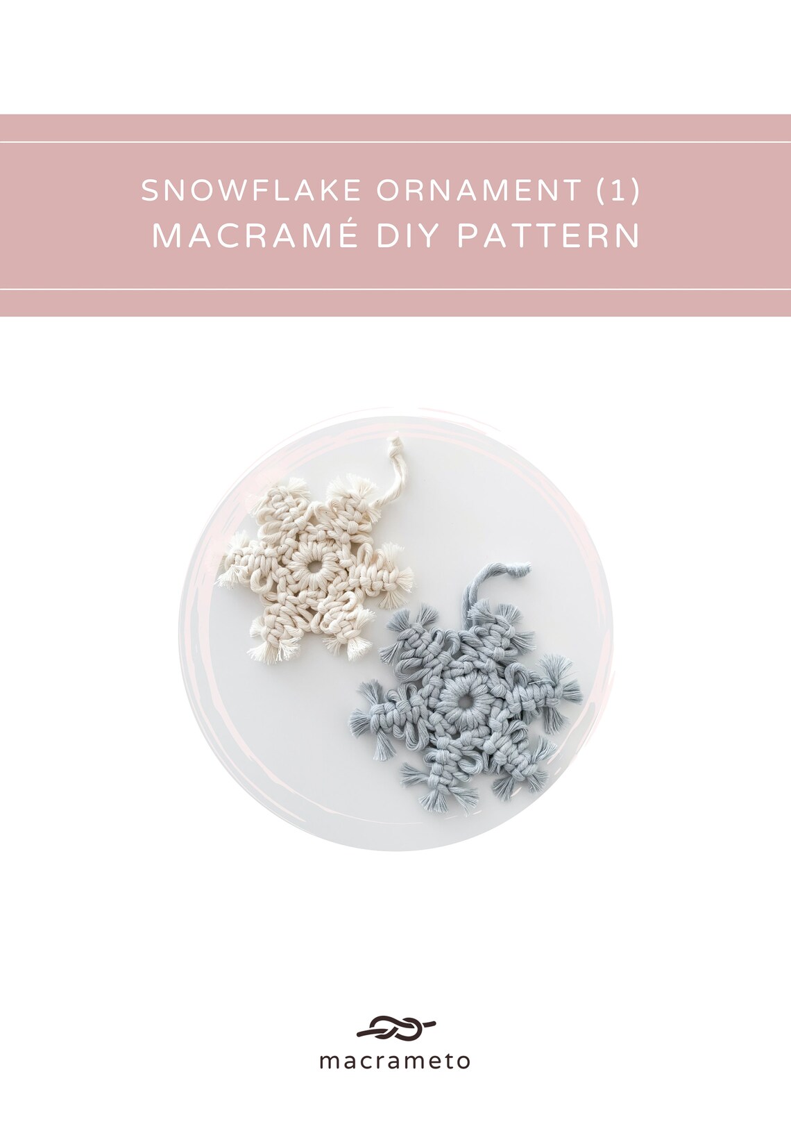 Macrame Snowflake Ornaments PDF Patterns Set of 3 Digital - Etsy