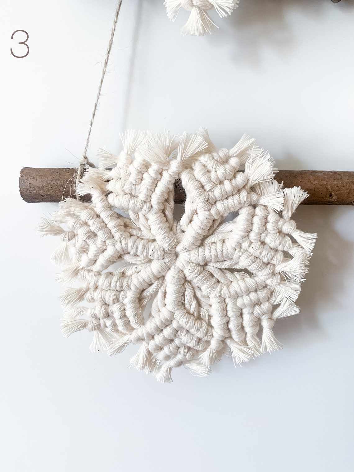 Macrame Snowflake Ornaments PDF Patterns Set of 3 Digital - Etsy