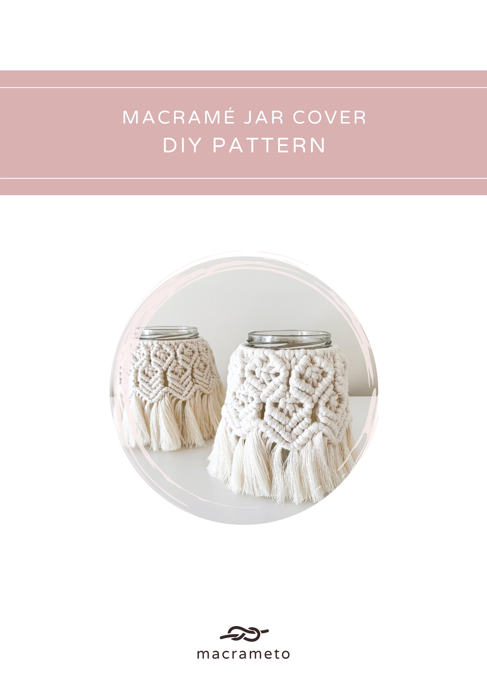Macrame Jar Cover PDF Pattern Digital Download Macrame Jar - Etsy