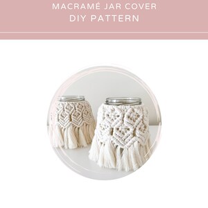 Macrame Jar Cover PDF Pattern - Digital Download | Macrame Jar Skirt ...