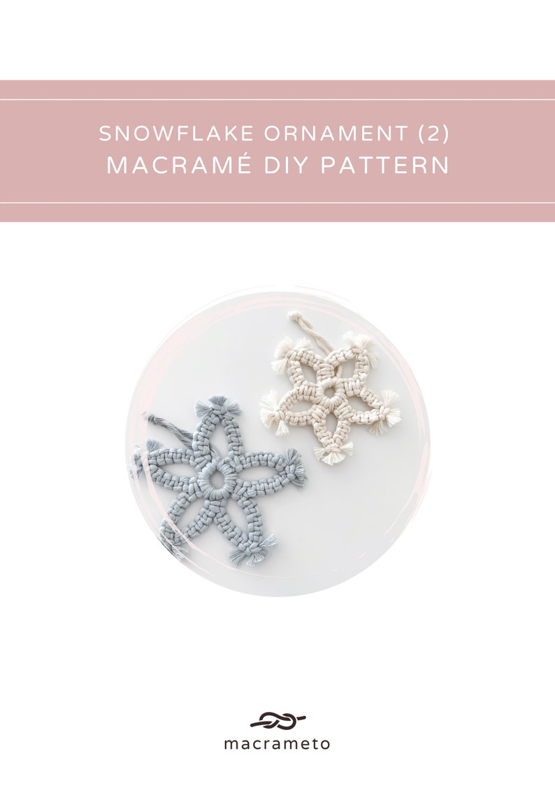 Macrame Snowflake Ornaments PDF Patterns Set of 3 Digital - Etsy