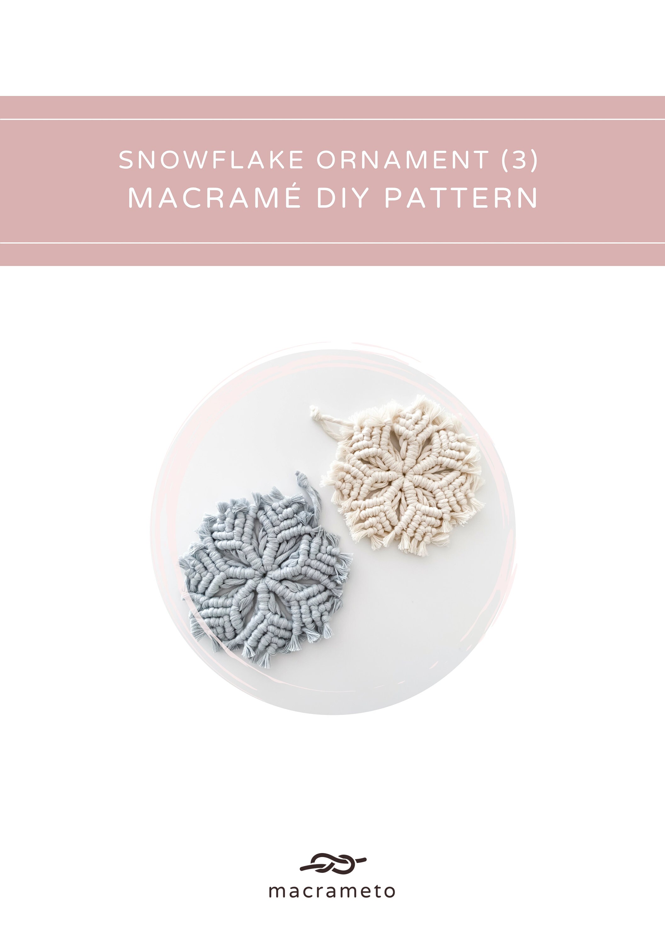 Macrame Snowflake Ornaments PDF Patterns Set of 3 Digital - Etsy