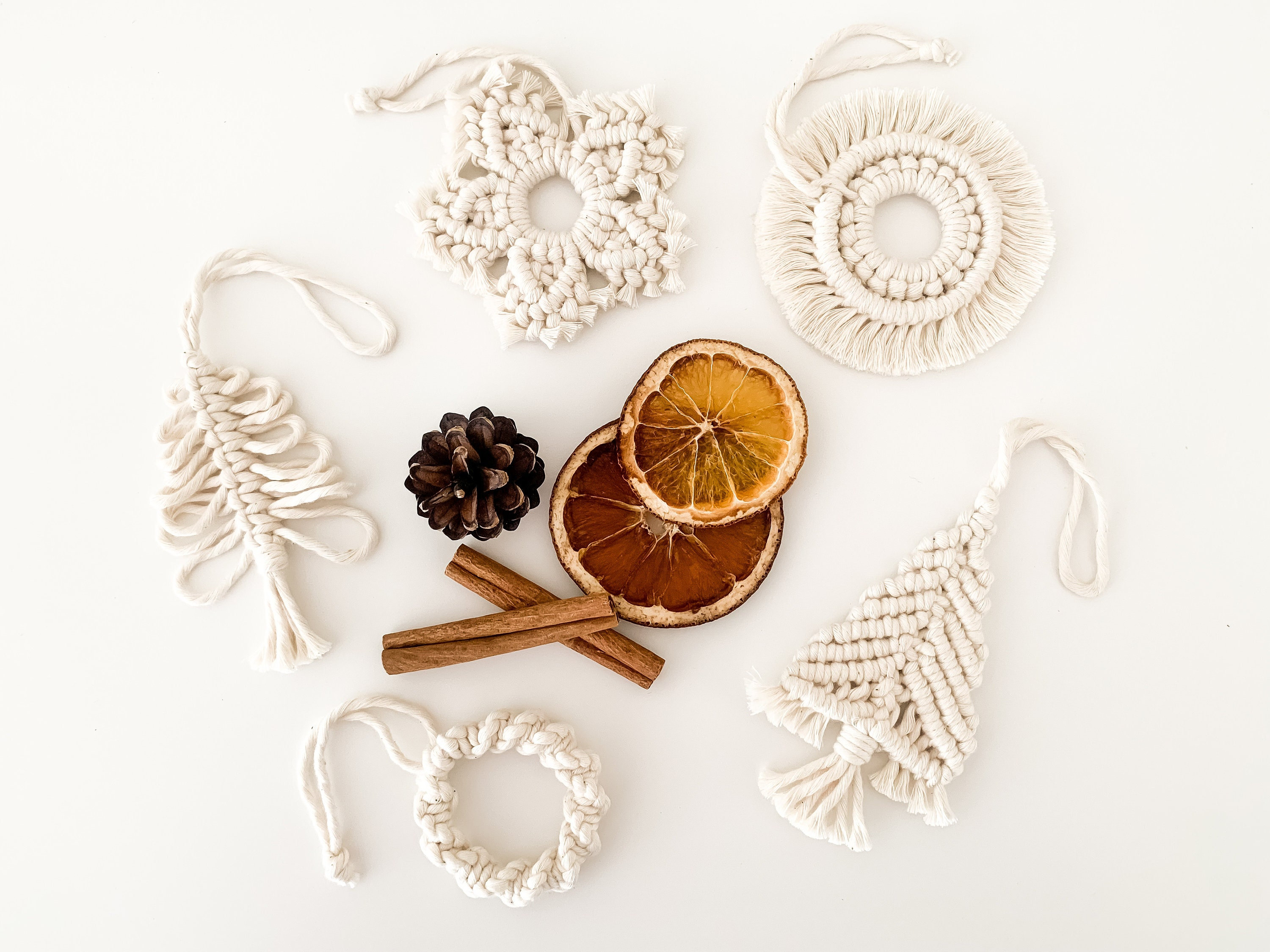 Macrame Christmas Ornaments PDF Patterns Set of 5 Digital - Etsy