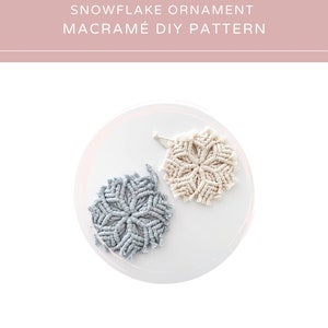 Macrame Snowflake Christmas Ornament PDF Pattern - Digital Download ...