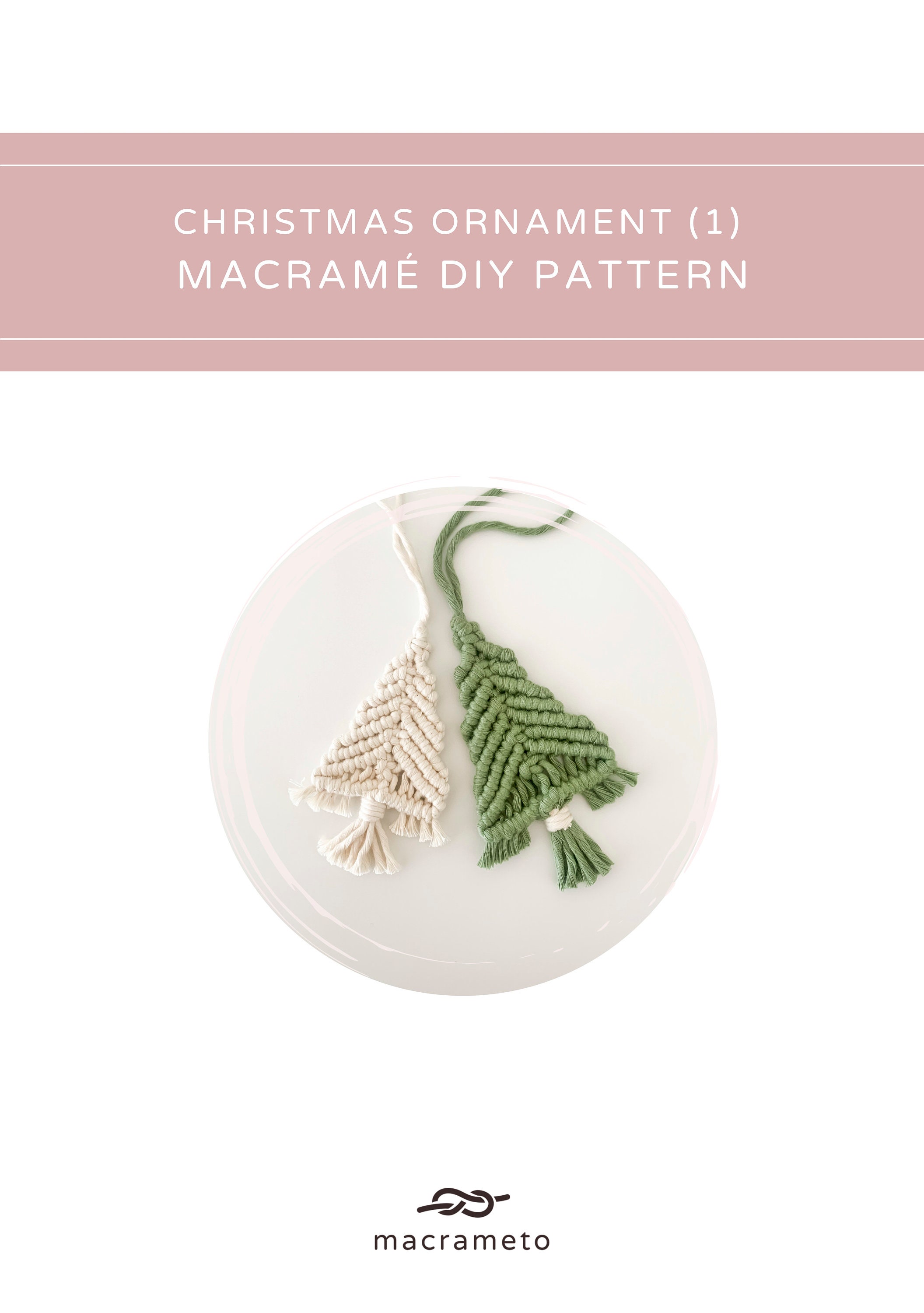 Macrame Christmas Tree Ornaments PDF Patterns Set of 2 - Etsy