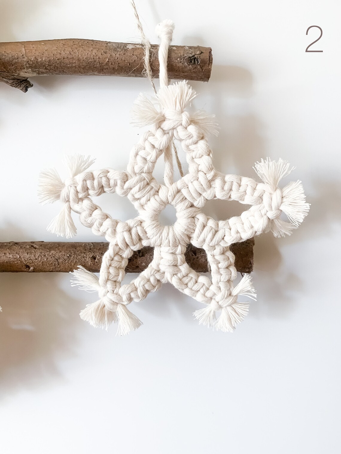 Macrame Snowflake Ornaments PDF Patterns Set of 3 Digital - Etsy