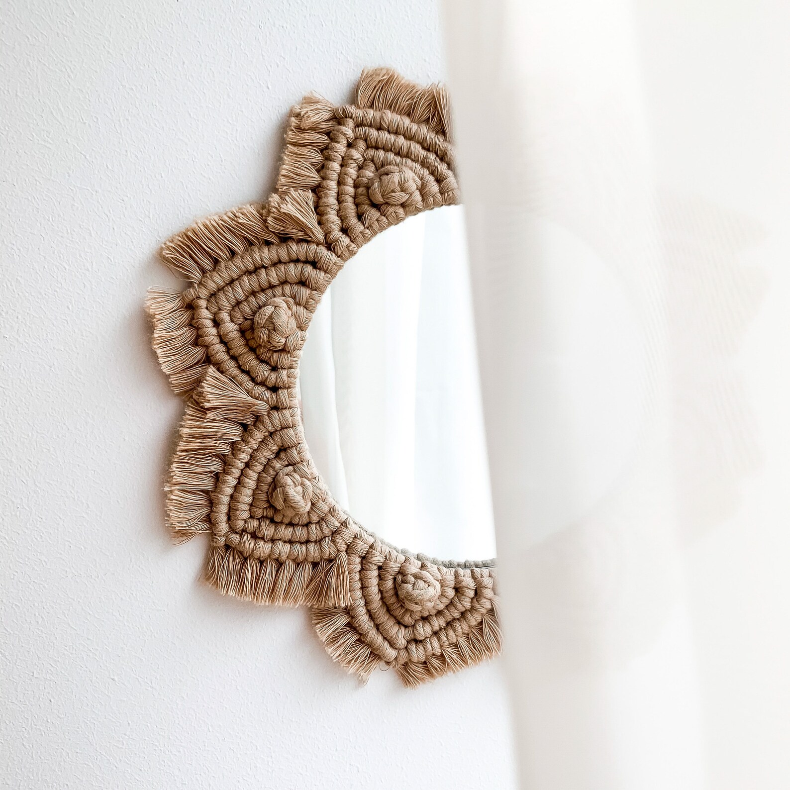 Macrame Mandala Mirror PDF Pattern - Digital Download | DIY Macrame ...