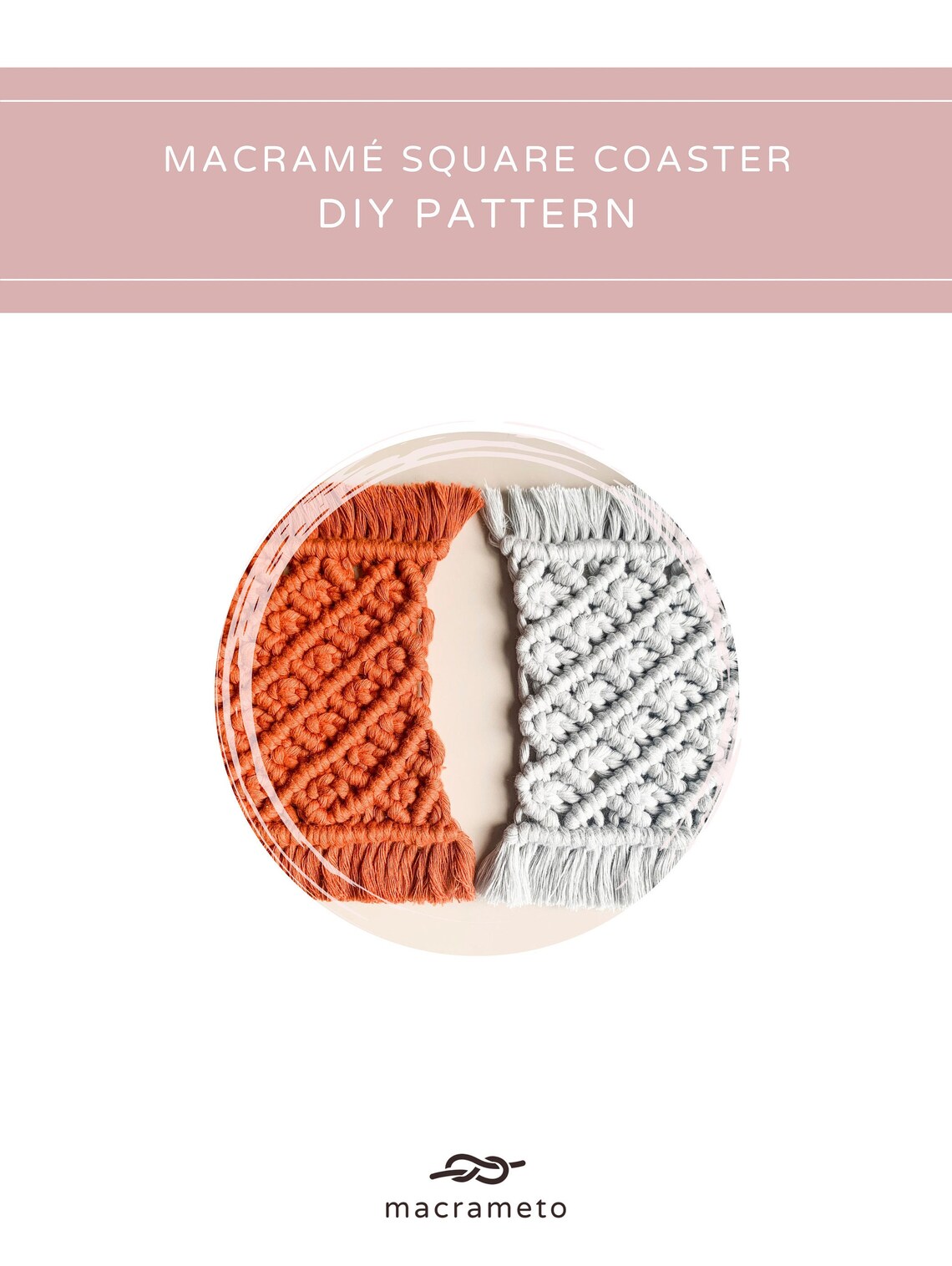 Macrame Coaster PDF Pattern Digital Download DIY Macrame - Etsy